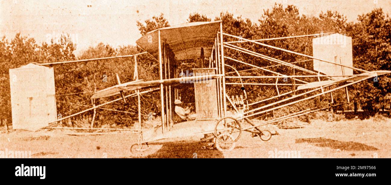 Cody British Army Biplane in the second stage. February 1909 Stock ...