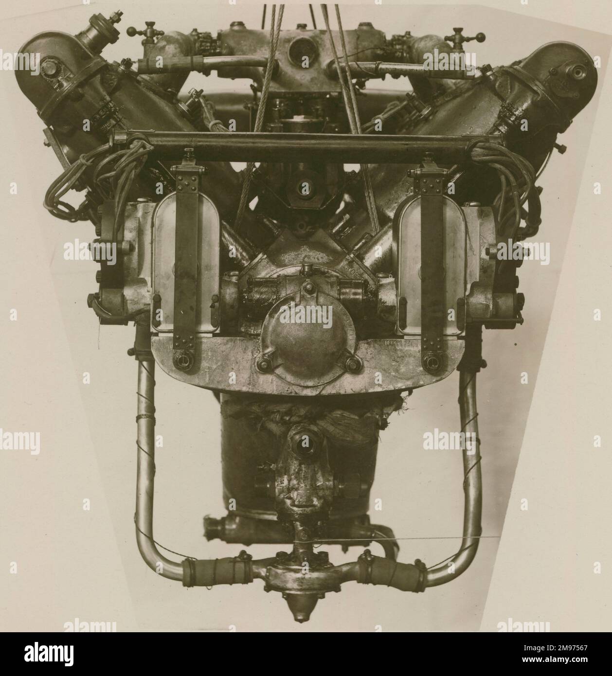 A Wolseley V-8 inline engine Stock Photo - Alamy