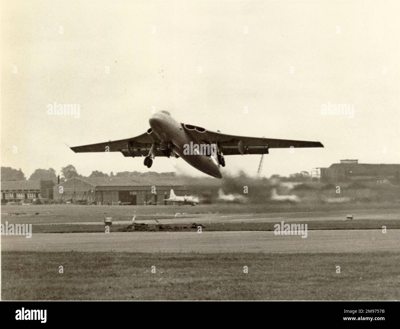 A Vicker Valiant fitted with Super Sprite rocket packs climbs away at ...