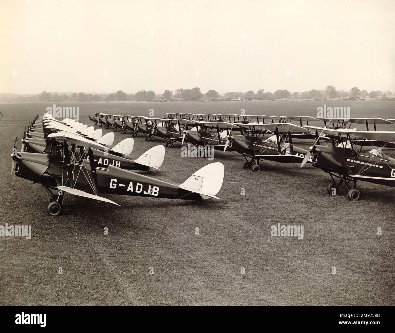 de Havilland DH82A Tiger Moths, including G-ADJB and G-ADJH Stock Photo ...