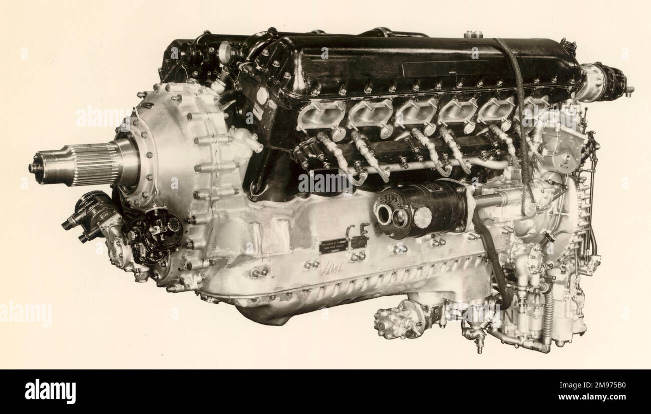 Rolls-Royce Merlin 47. Port front quarter Stock Photo - Alamy