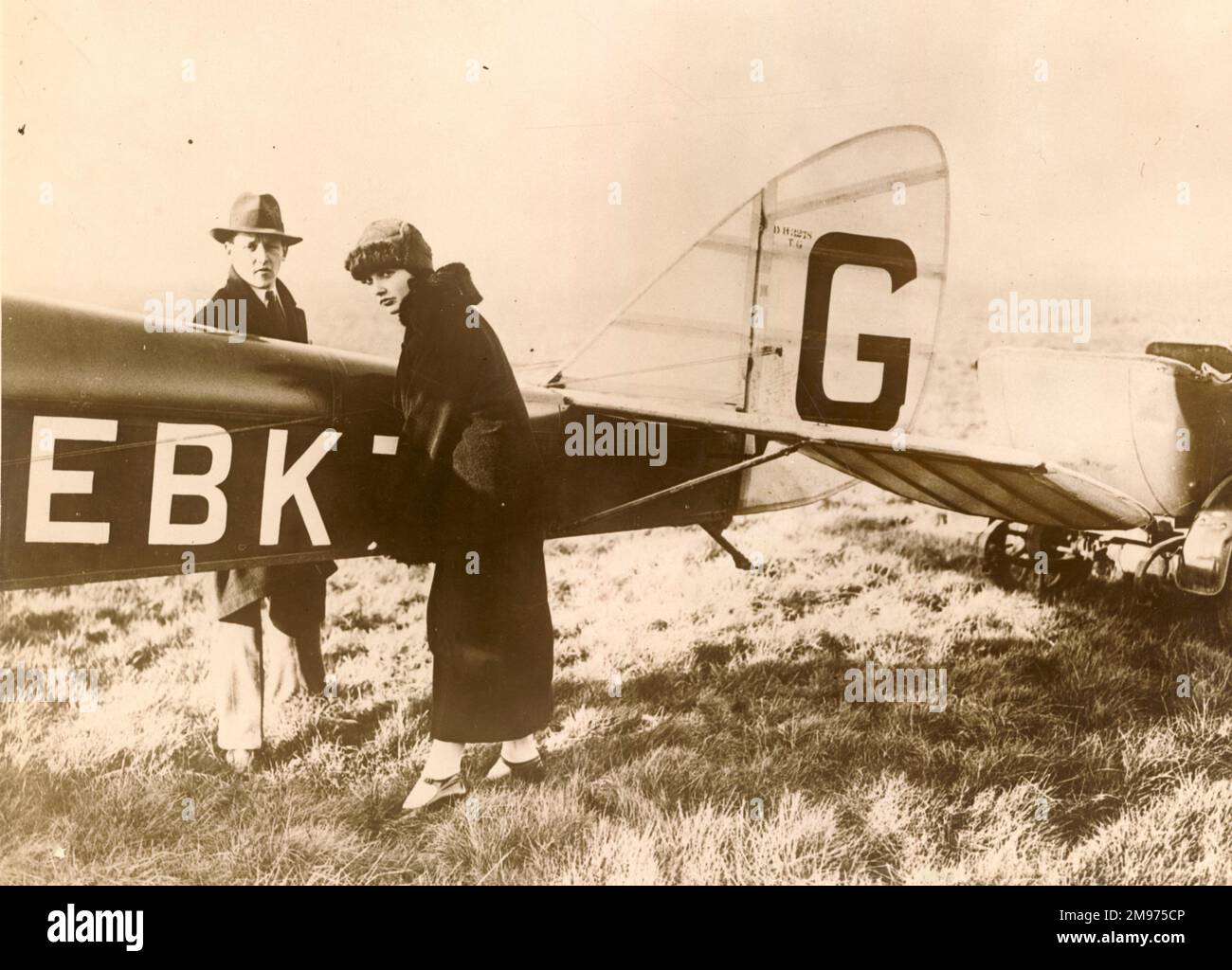 First prototype de Havilland DH60 Moth, G-EBKT, during a demonstration ...