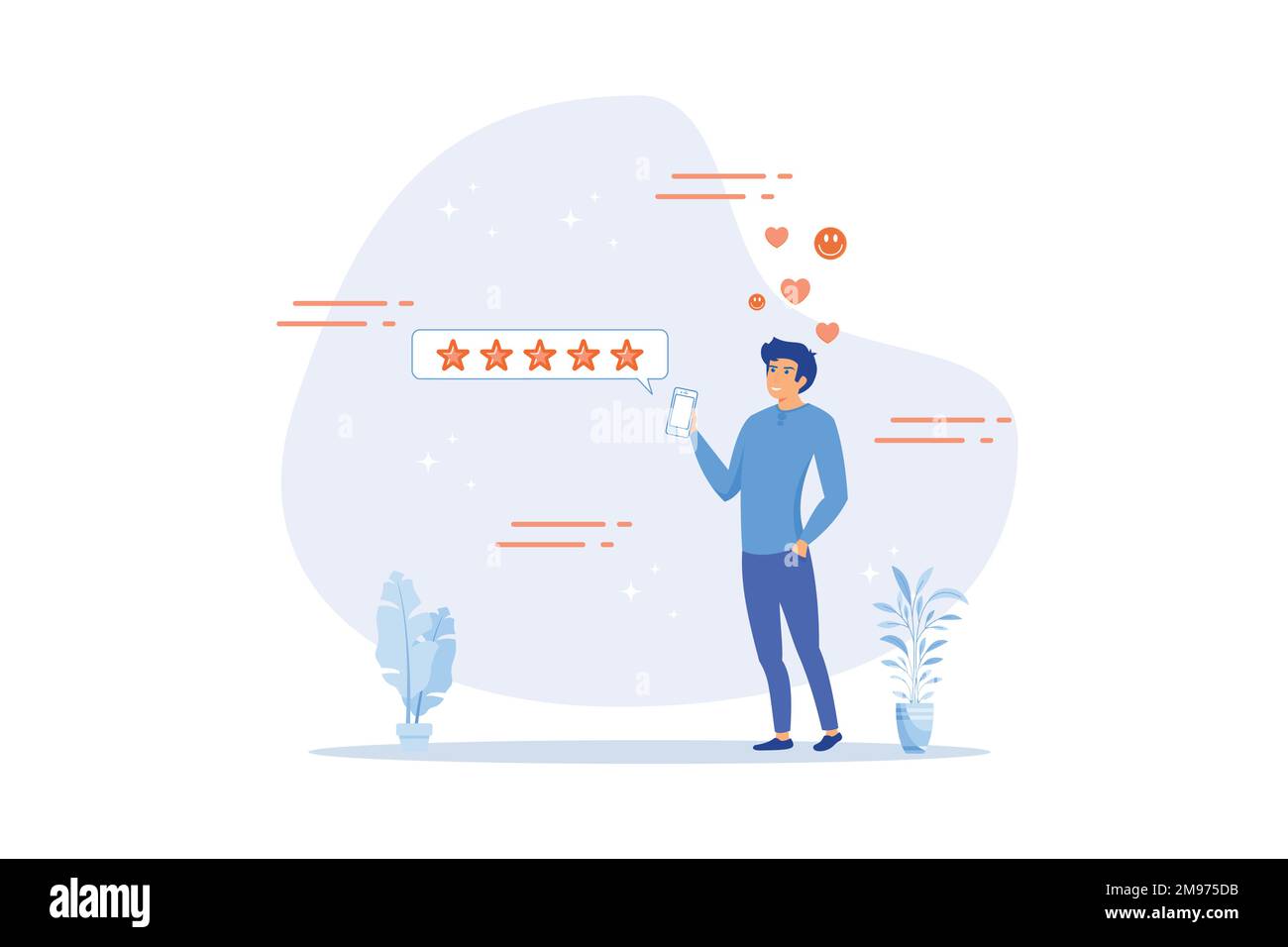 Customer Feedback From Mobile Application Rating Or User Experience Scoring And Satisfaction