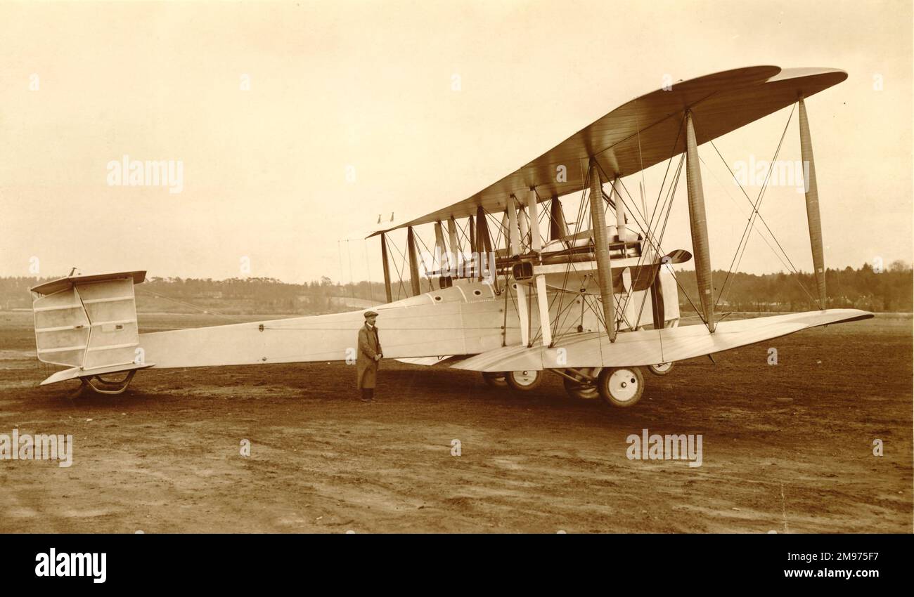 Alcock and Brown’s Vickers Vimy. Alongside the aircraft is Mr Pitman ...