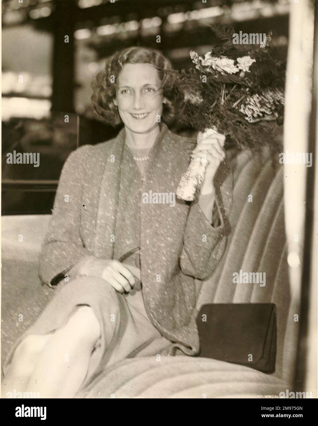 Beryl Markham, 1902-1986, on her arrival back in the UK aboard the ...