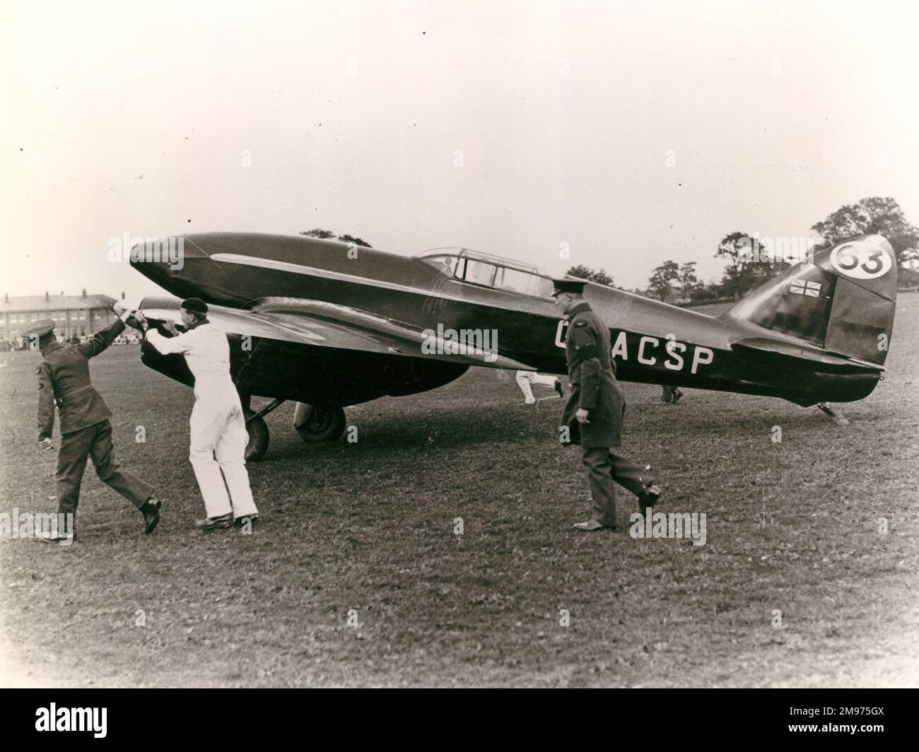 The first de Havilland DH88 Comet, G-ACSP, Black Magic, for the ...