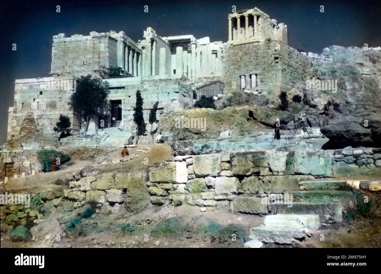 O.E. Simmonds view of the Temple of Athena Nike (highest stucture on ...