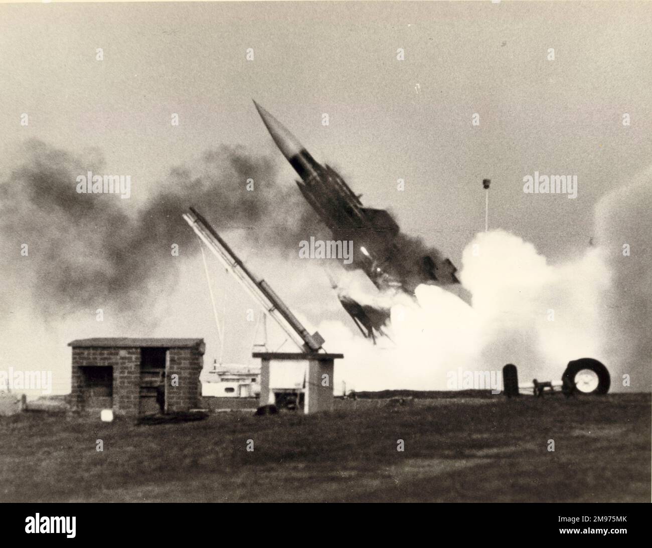 BAC Thunderbird ground-to-air missile is launched during British Army ...