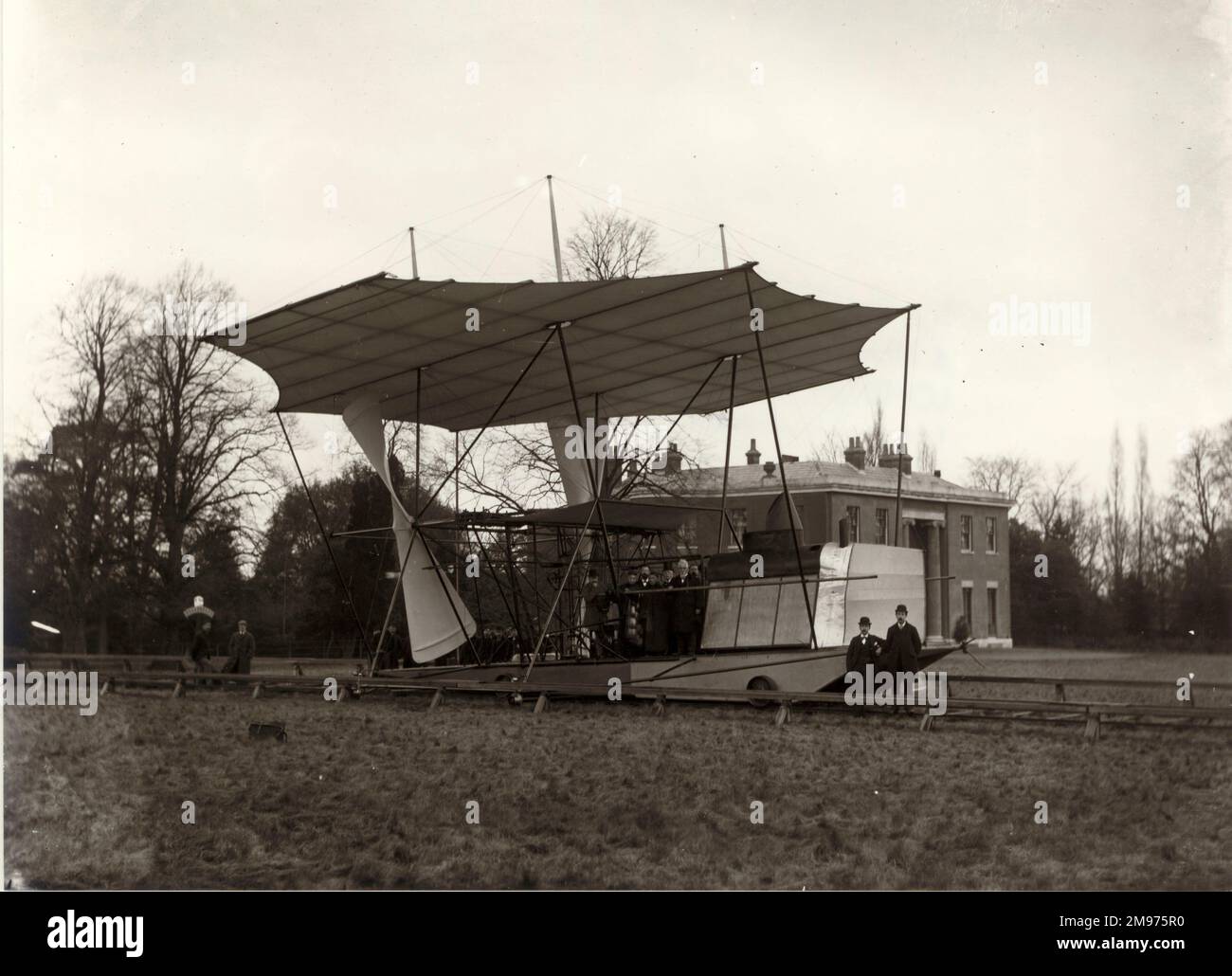Hiram Maxim’s flying machine at Baldwyns Park, Kent Stock Photo - Alamy