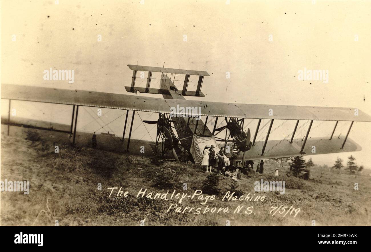 Handley Page V/1500, F7140, Atlantic, after the crash at Parrsboro’, NS ...