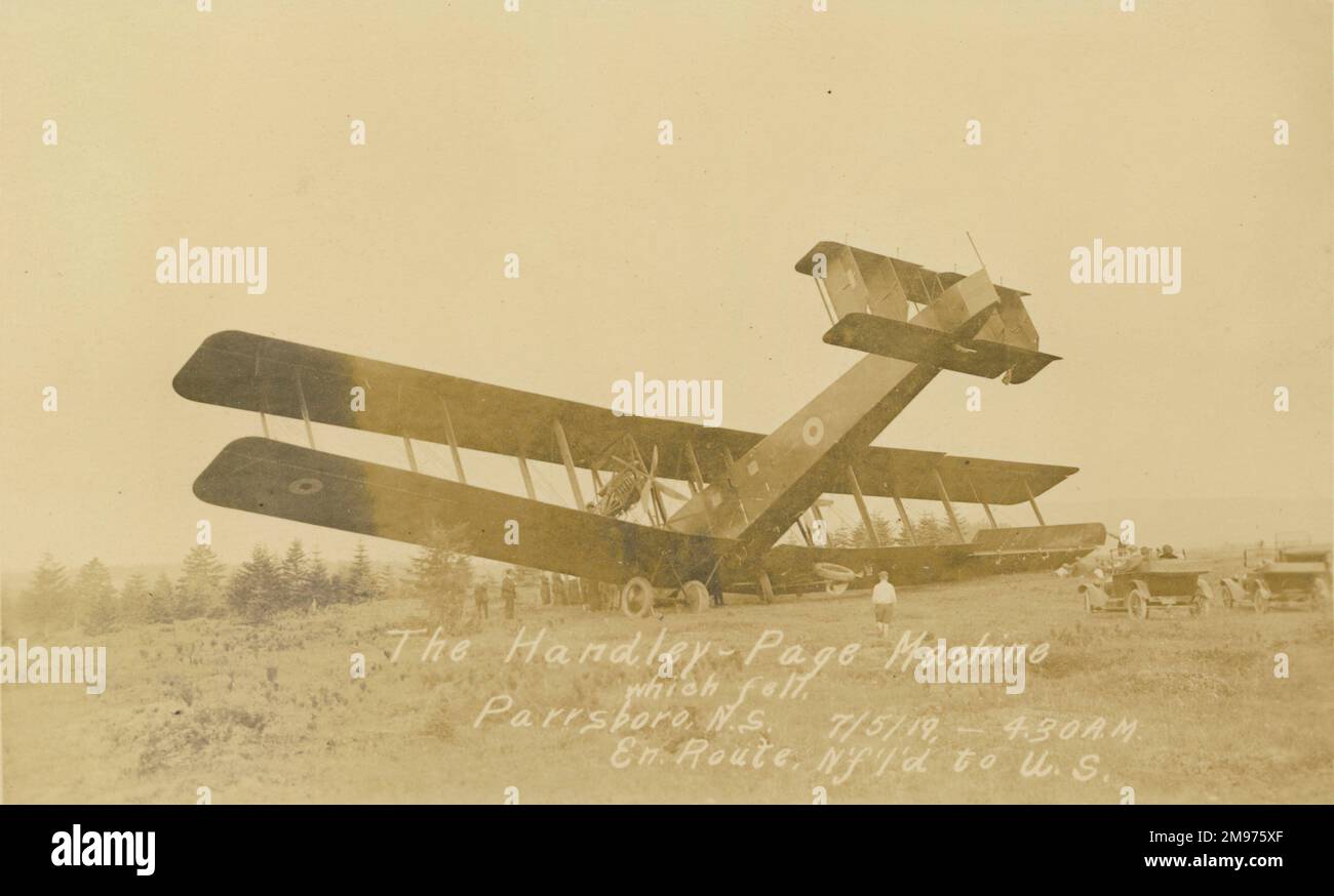 Handley Page V/1500, F7140, Atlantic, after the crash at Parrsboro’, NS ...