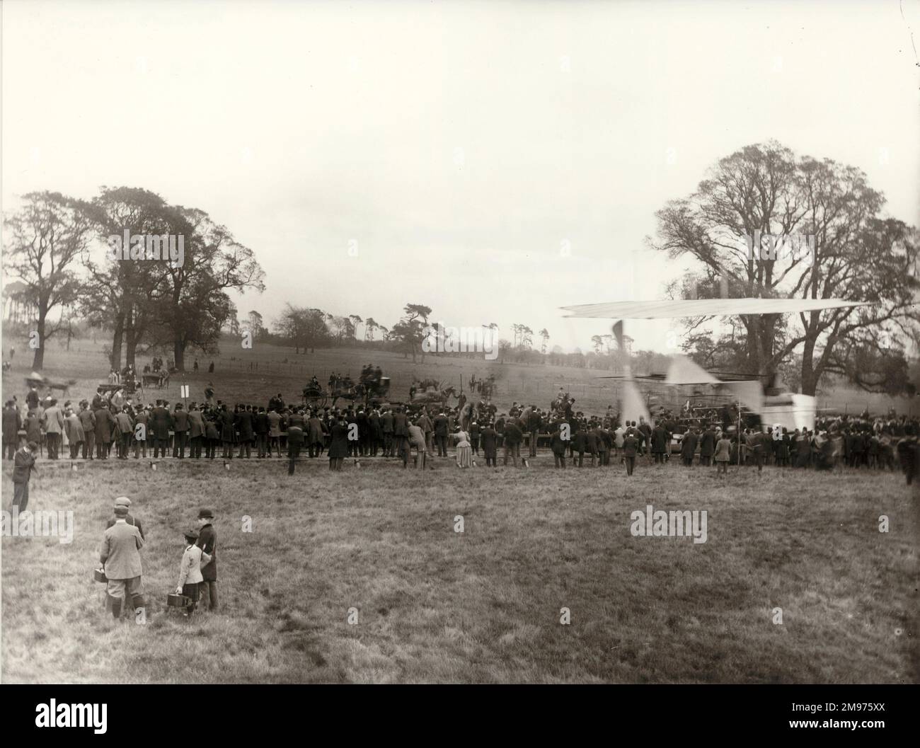 Demonstration of Hiram Maxim’s flying machine at Baldwyns Park, Kent, 3 ...