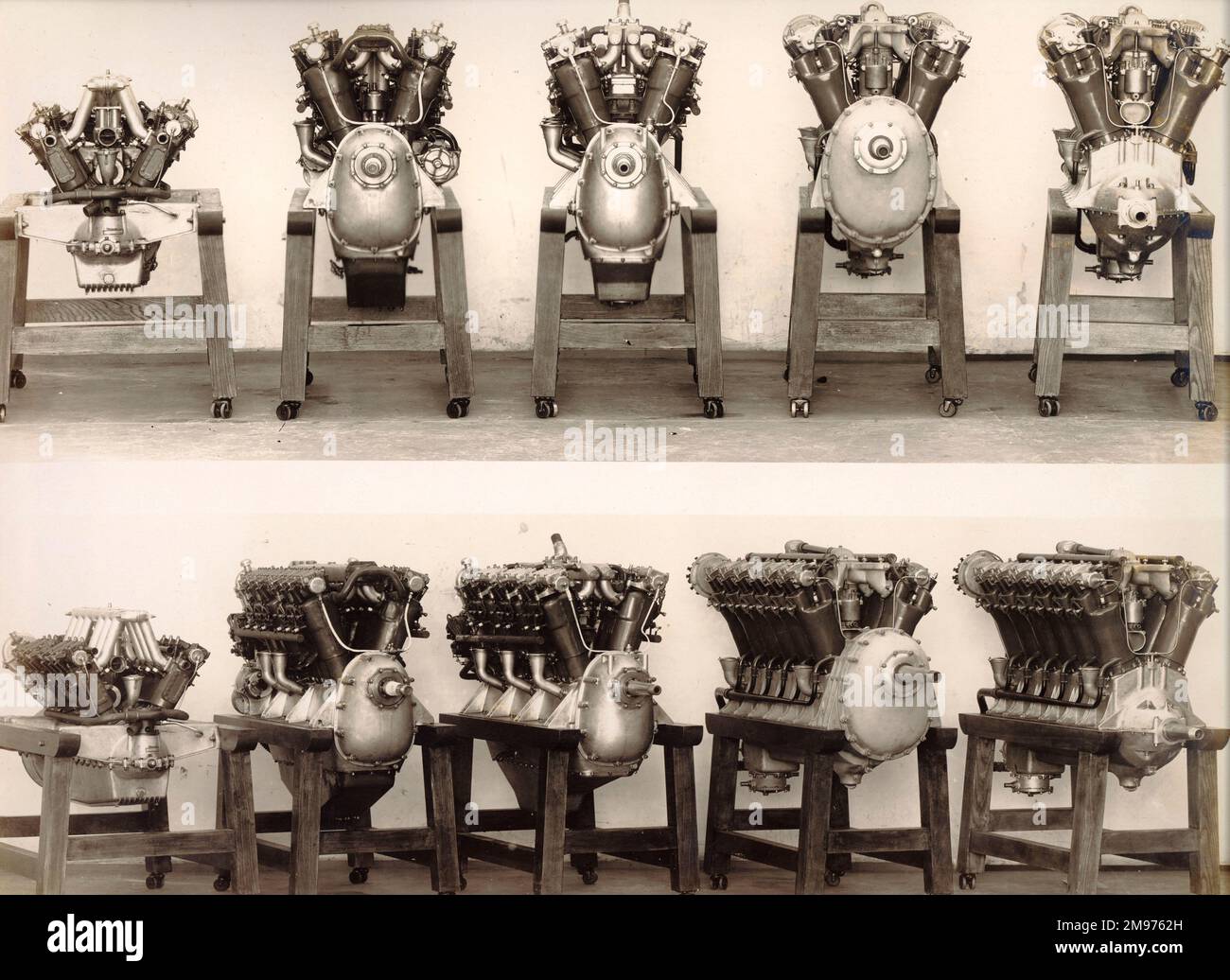 Packard and Liberty engines. From left: Packard Models 1 to 3 and ...