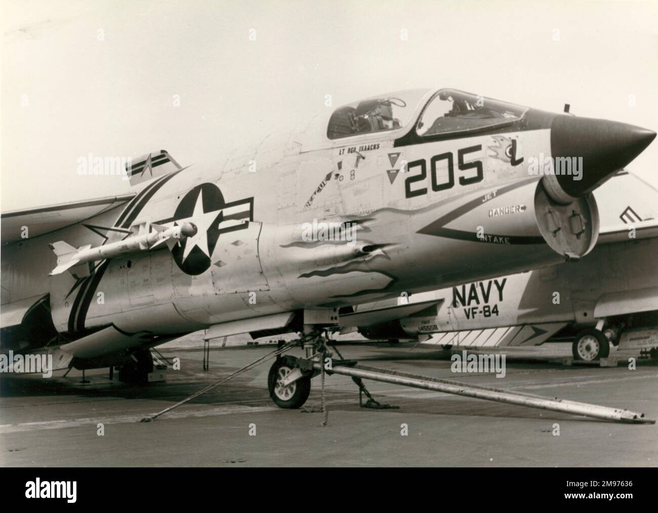 Vought F8U Crusaders aboard the USS Independence Stock Photo - Alamy