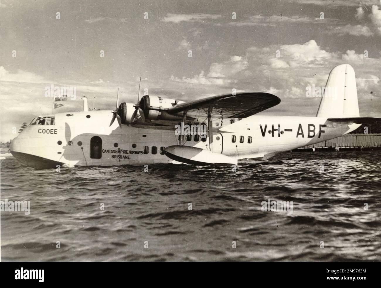Short S23 Empire Flying Boat, VH-ABF, Cooee, of Qantas (formerly G-AFBL ...