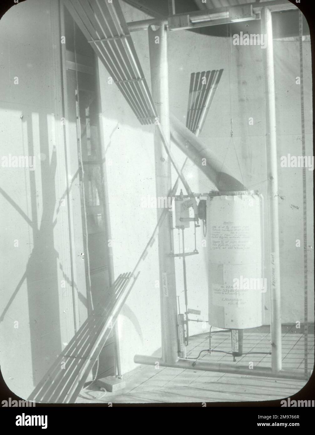 Steam engine with flash boiler and balanced wings. Hargrave Slide 40 ...