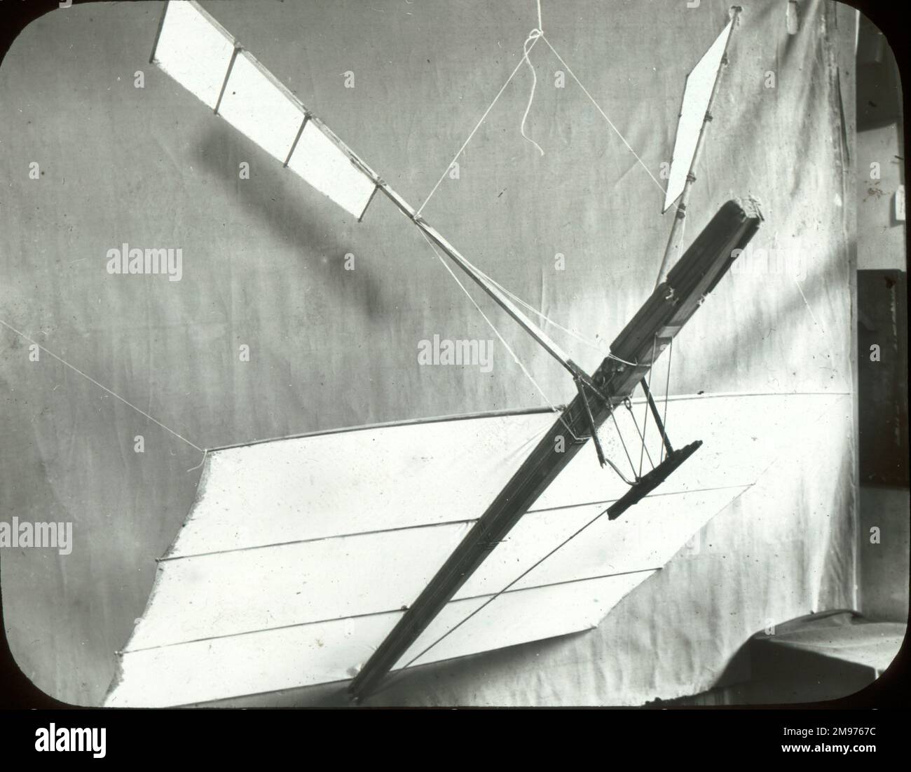 48-band rubber-driven flying machine. Hargrave Slide 15 Stock Photo - Alamy