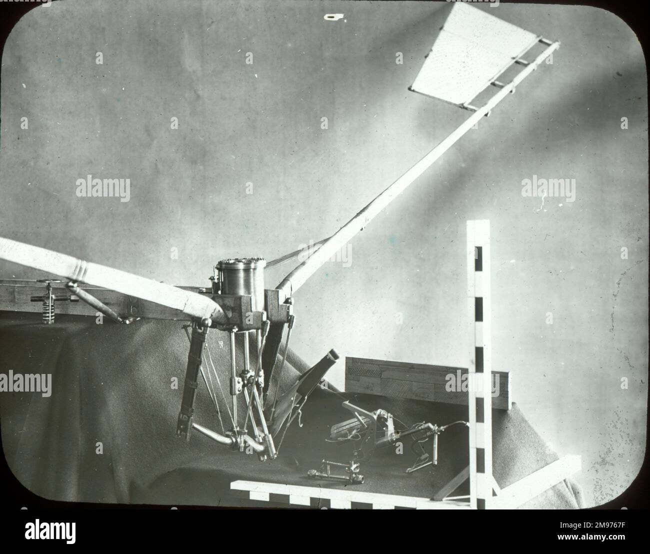 First compressed air engine. Hargrave Slide 19 Stock Photo - Alamy