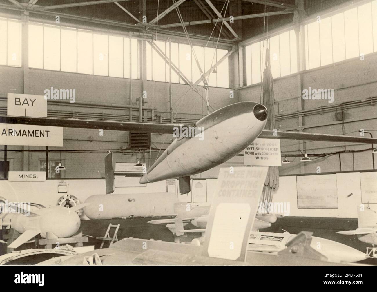 Blohm und Voss Bv246 air-to-surface glide bomb on display in ‘A’ Shed ...
