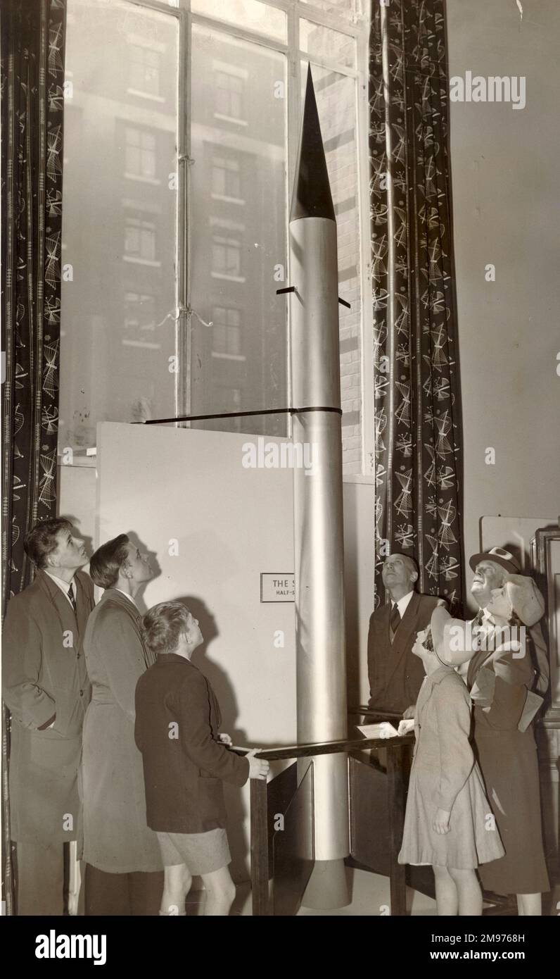 A model of the Skylark sounding rocket at the Science Museum, South ...