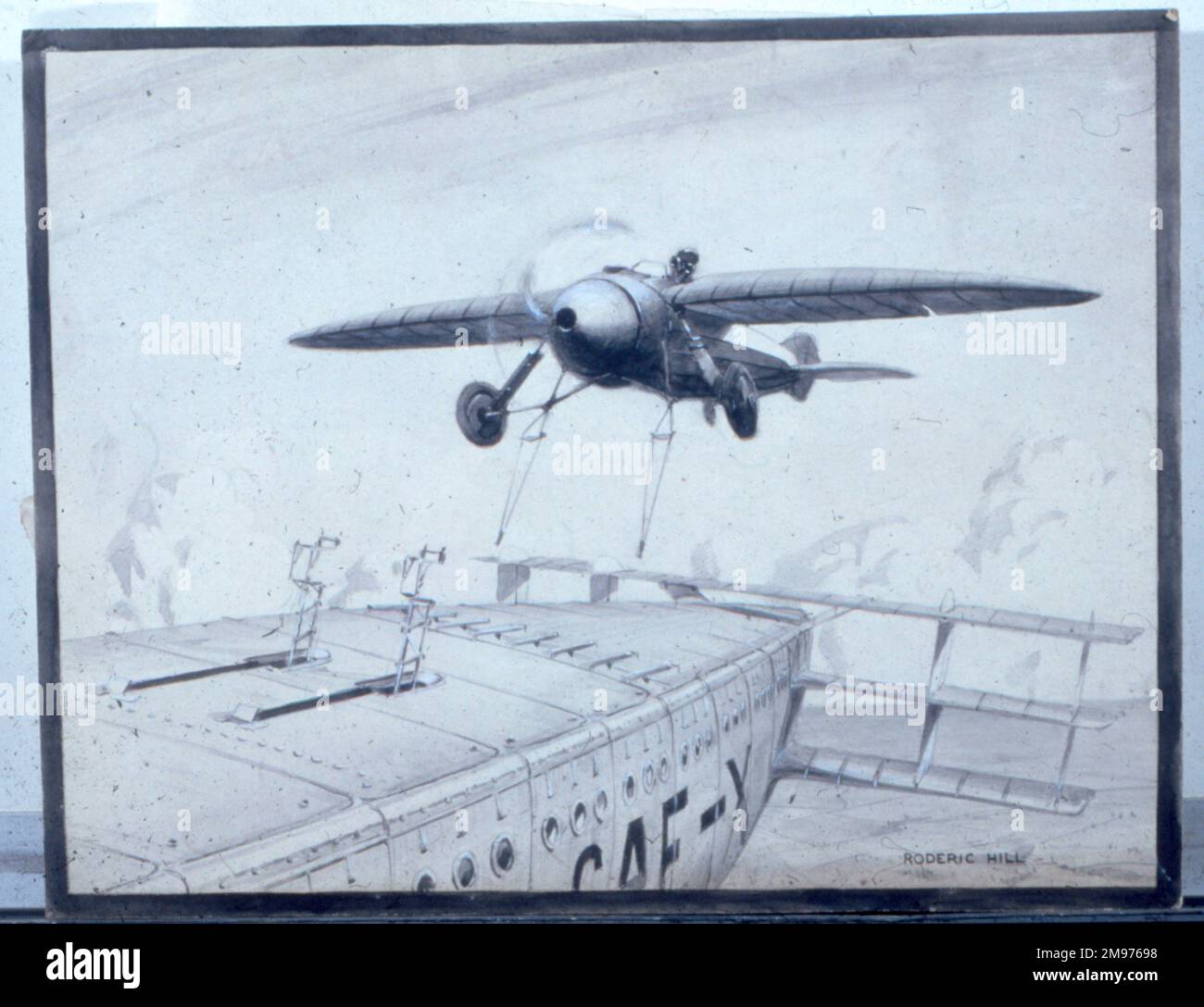 A Glimpse of the Future. Original fine pencil drawing (28.5cm x 22.5cm ...