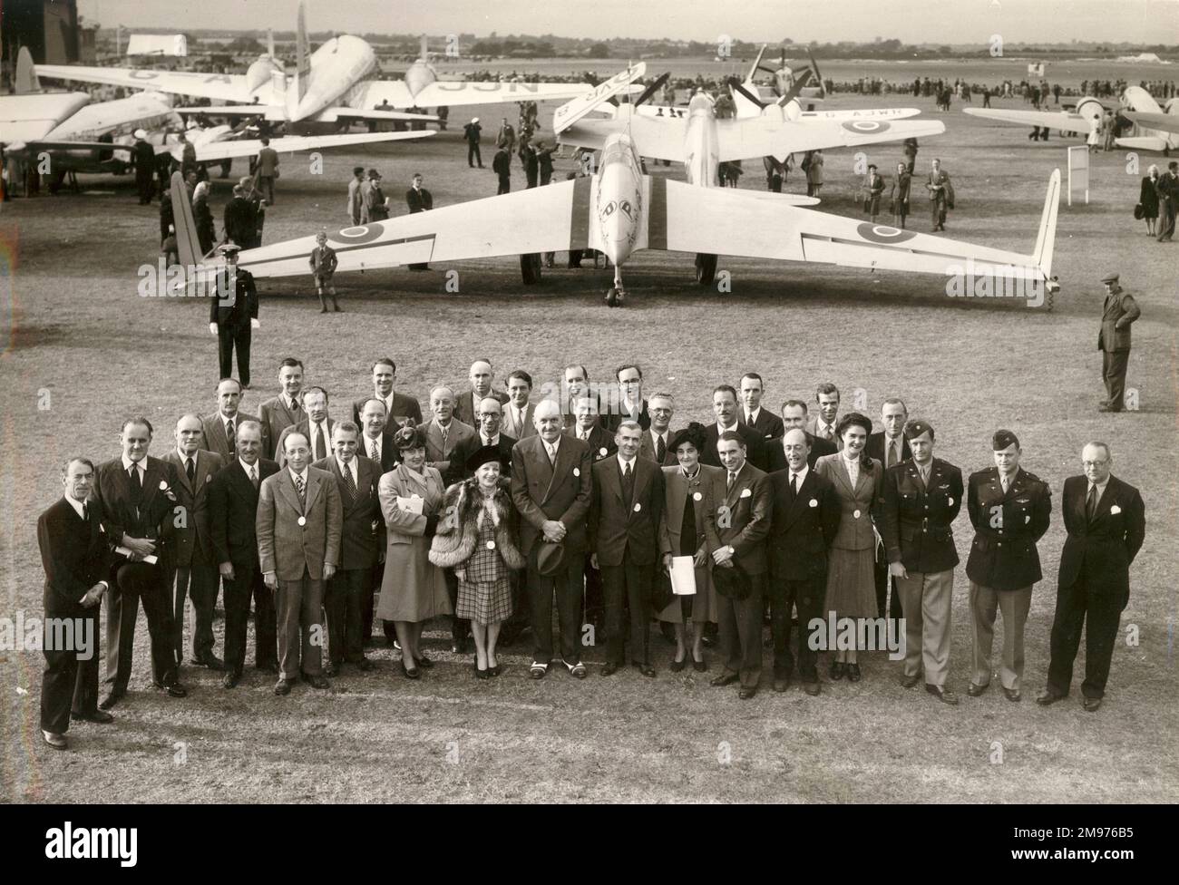 Delegates from the 1947 Anglo-American Conference visit the SBAC Show ...
