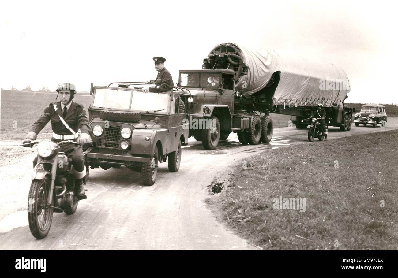 The first Thor missile for the RAF was transported from Lakenheath to ...