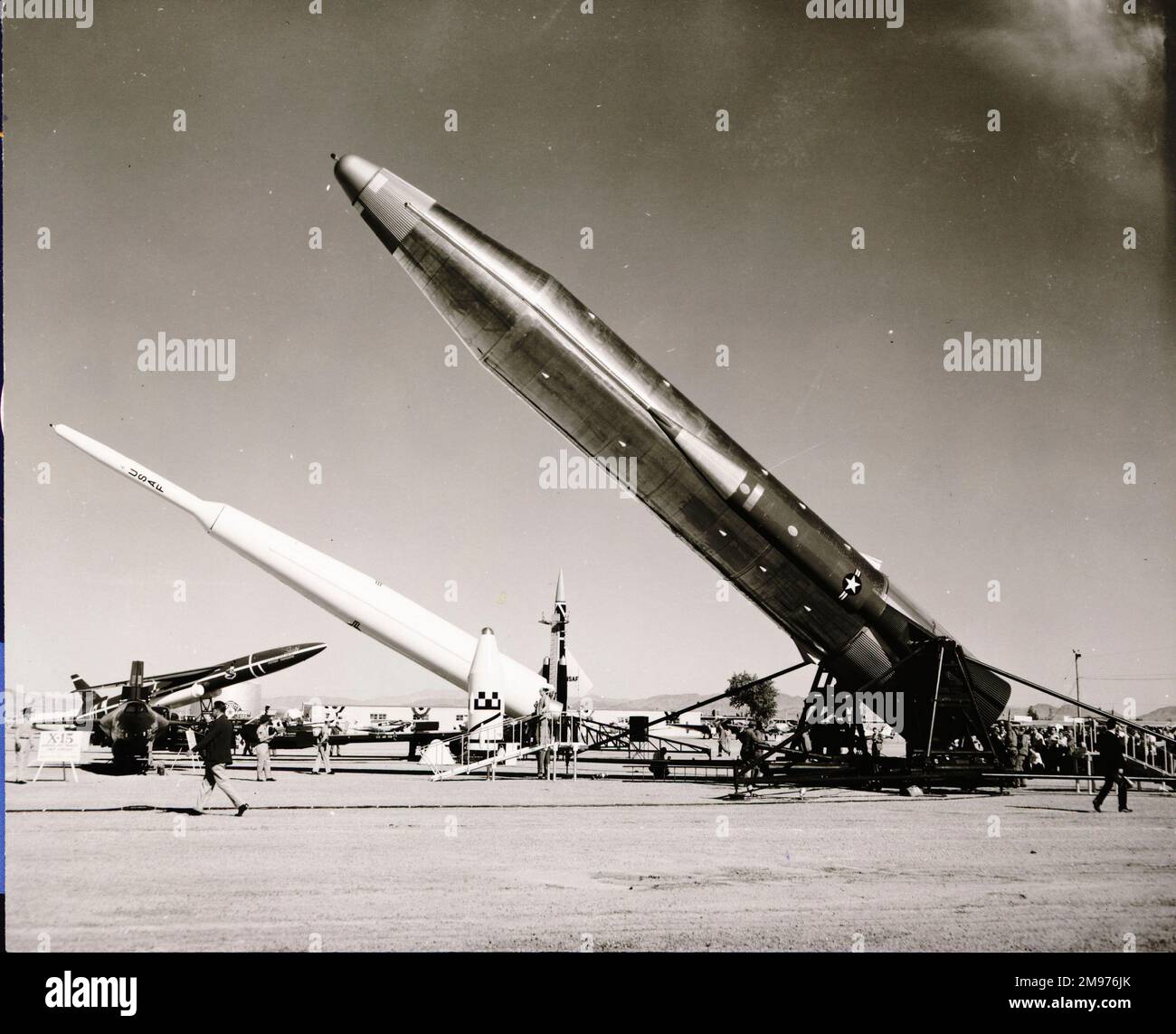 Group photograph of Convair Atlas on display at Las Vegas with Douglas ...