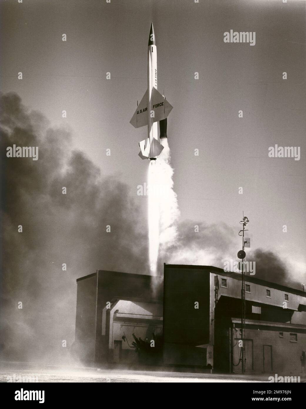 Boeing Bomarc surface-to-air missile is launched from the Air Force ...