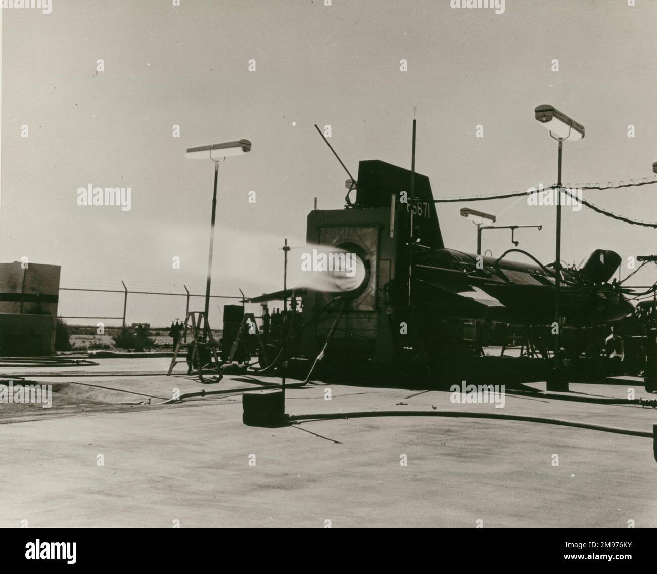 North American X-15, 56-6671, engine test Stock Photo - Alamy