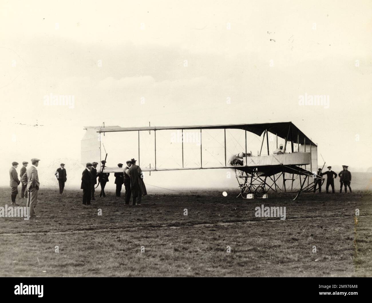 Commandant Felix testing the 80hp Gnome Dunne D8 at Hendon Stock Photo ...