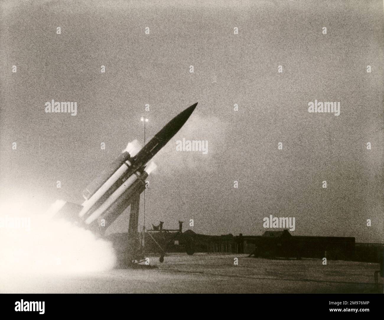 Bristol Bloodhound surface-to-air missile is launched Stock Photo - Alamy