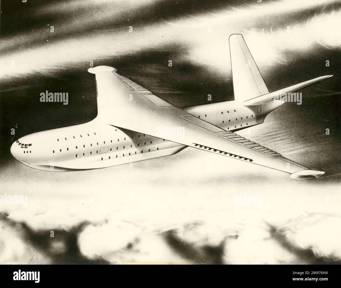 Saunders-Roe P192 study for a long-range 1,000-passenger/cargo flying ...