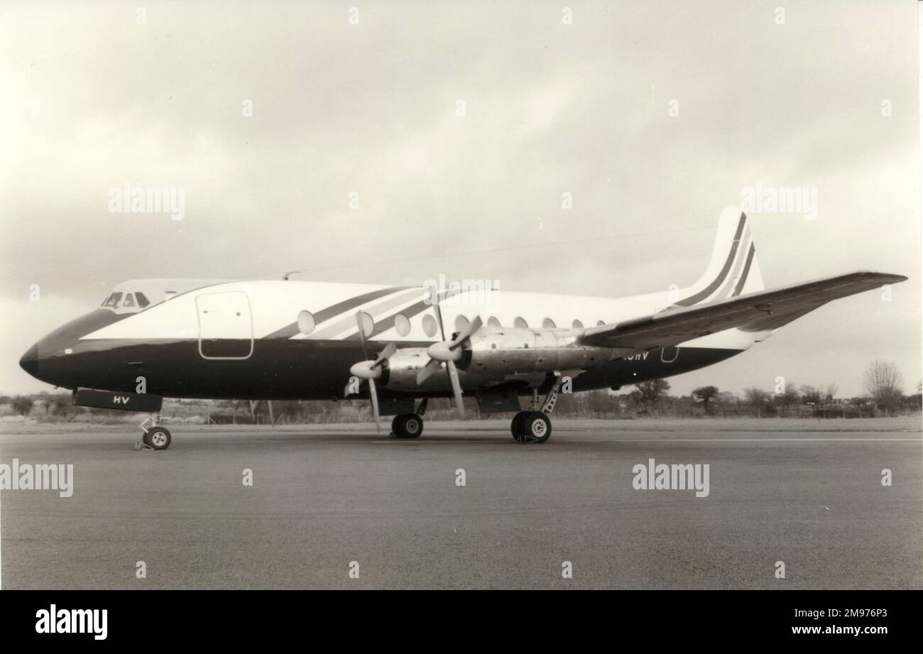Vickers Viscount 802, G-AOHV of British Air Ferries Stock Photo - Alamy