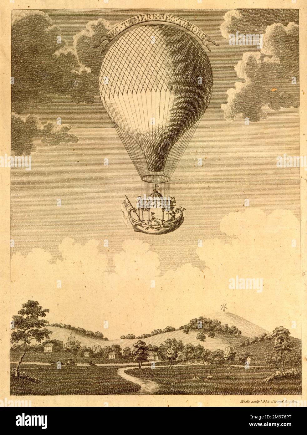 Plate from An Account of Mr James Deeker’s Two Aerial Expeditions ...