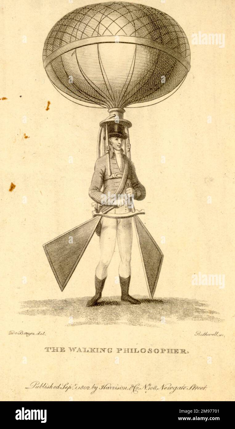 Plate showing “The walking philosopher.” Stock Photo - Alamy