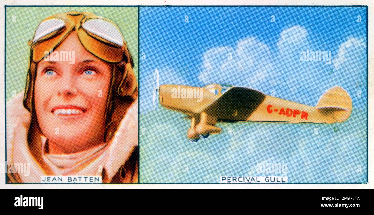 Miss Jean Batten, No 43 in a series of 50 of Famous Airmen and Airwomen ...