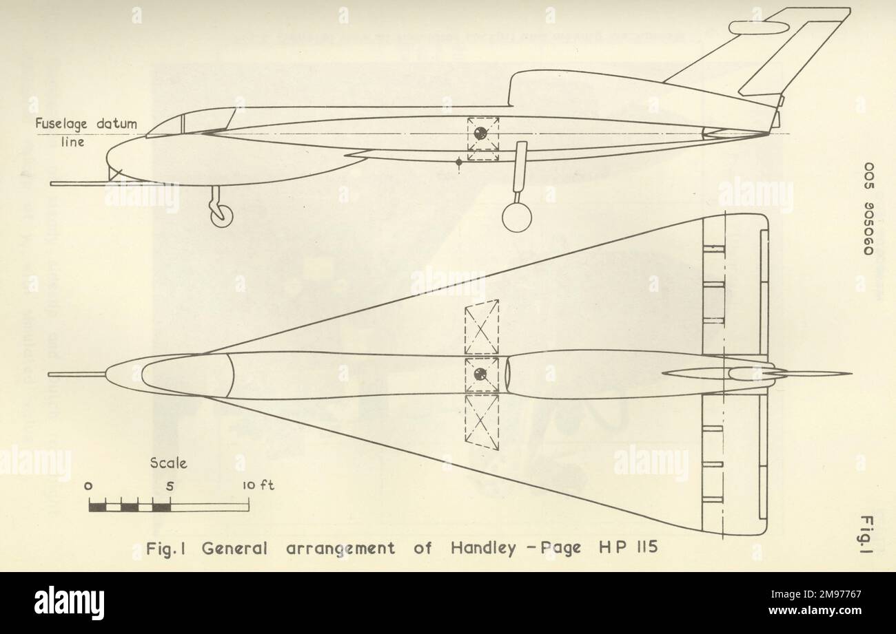 Figure 1 from 56007292. General arrangement of Handley Page HP115 Stock ...