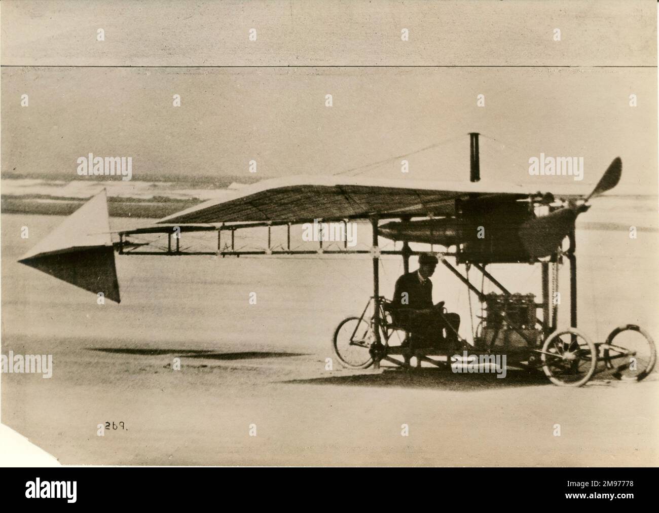 The First Blackburn Monoplane on the sands at Marske in 1909 Stock ...
