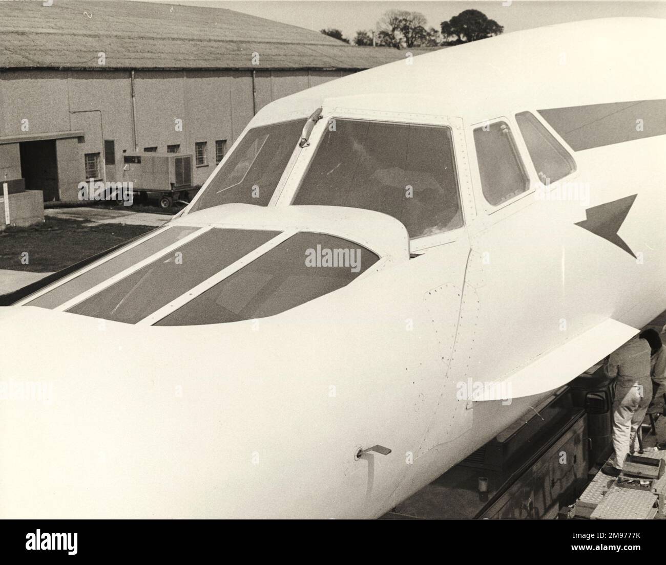 Concorde’s cockpit windows and retracted visor Stock Photo - Alamy