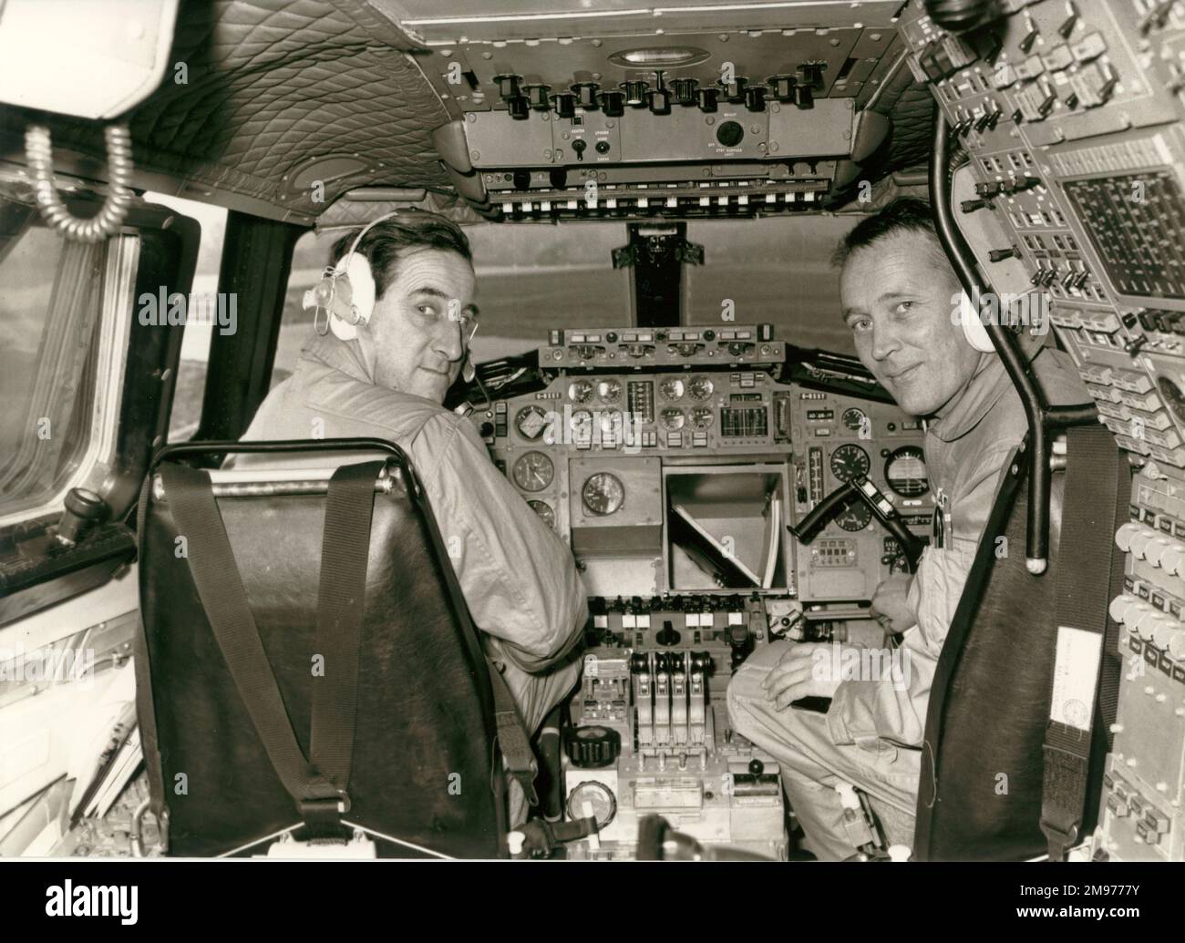 Brian Trubshaw (left), BAC Concorde chief test pilot and John Cochrane ...
