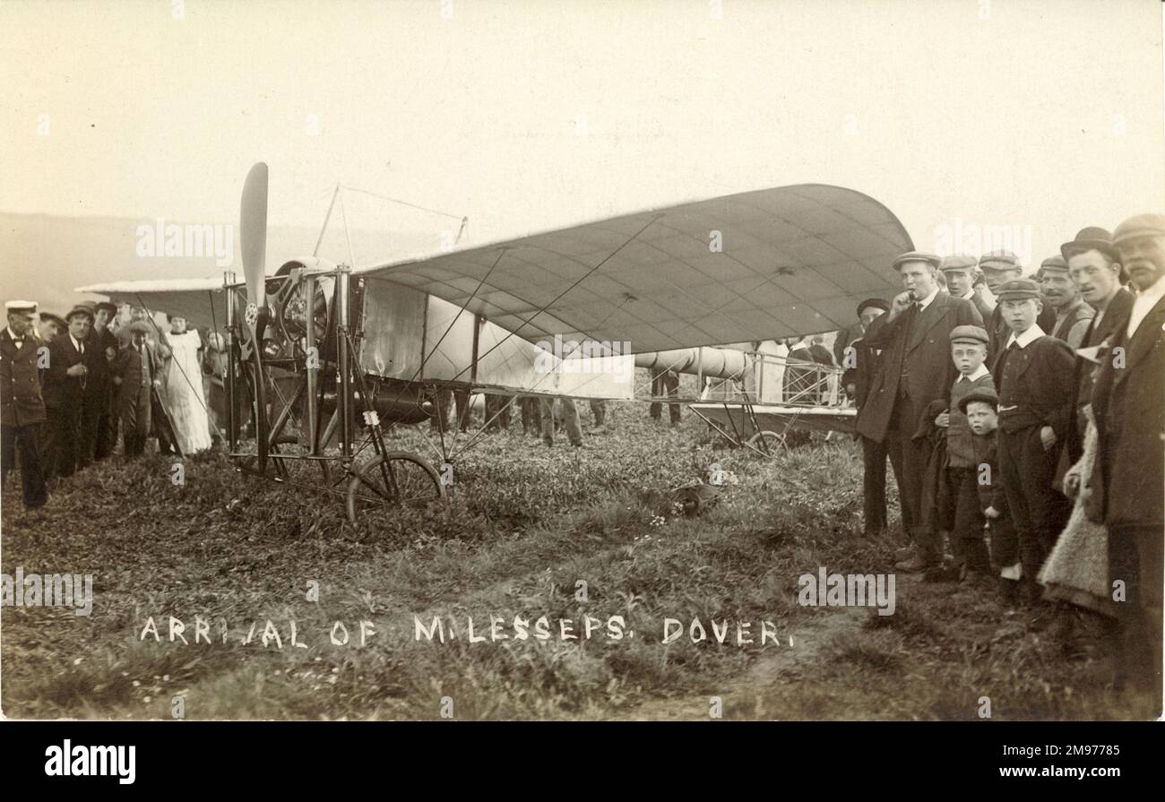Jacques de Lesseps arrival at Dover in his Blériot XI Stock Photo - Alamy