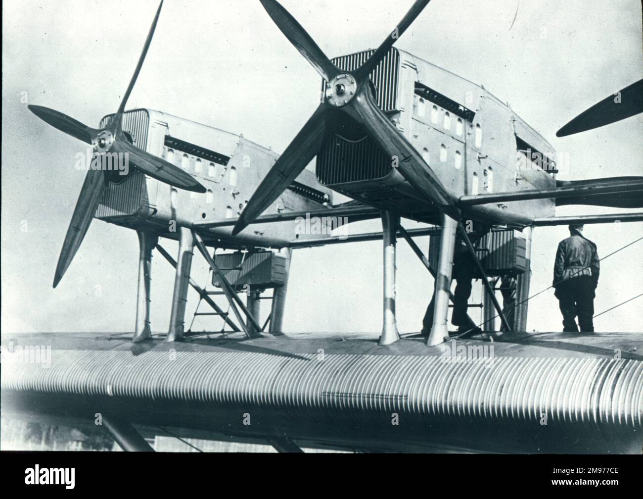 Dornier DoX-1b, D-1929, engine installation Stock Photo - Alamy