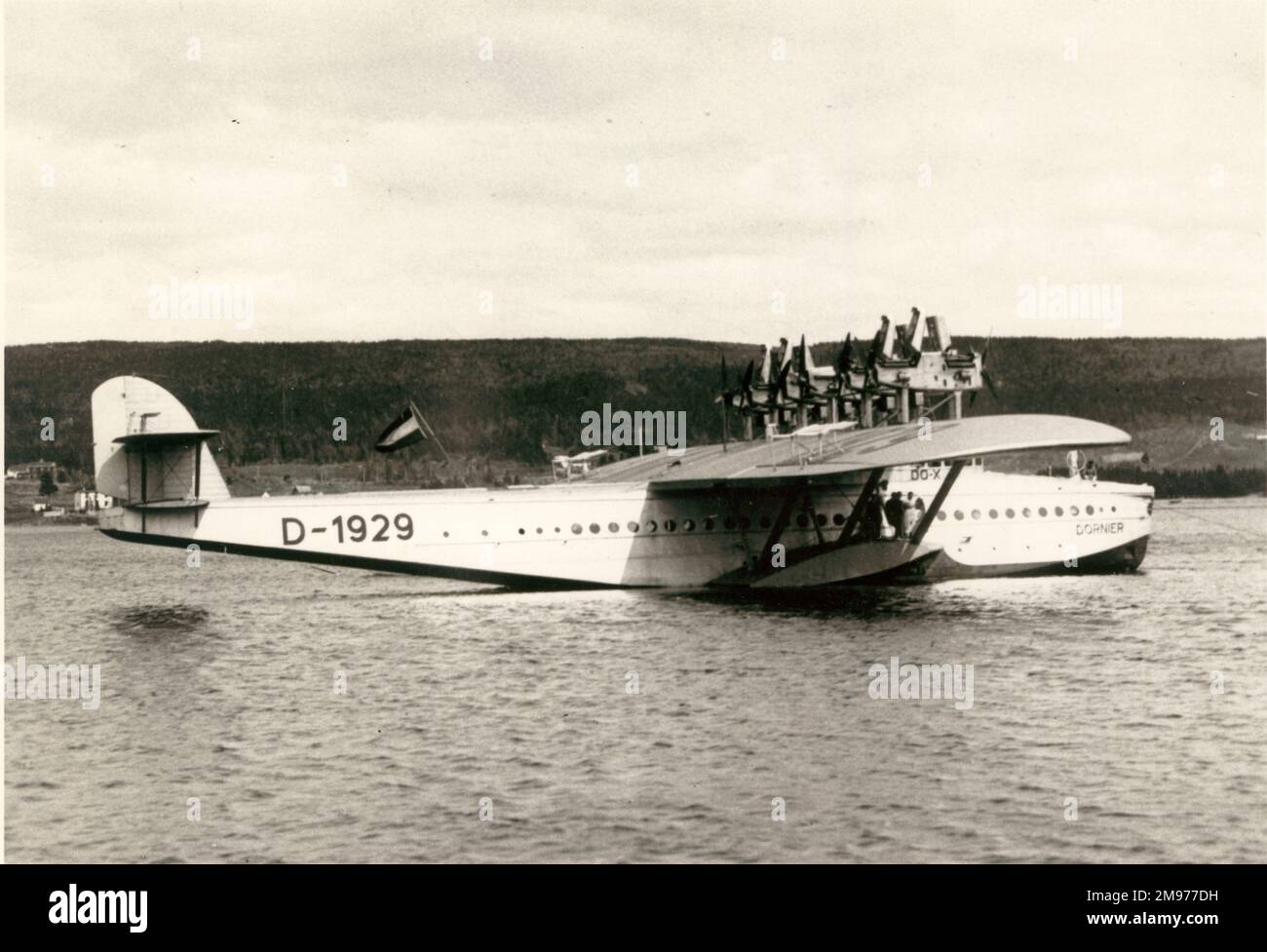 Dornier DoX-1b, D-1929, visiting Holyrood, Newfoundland, 1932 Stock ...