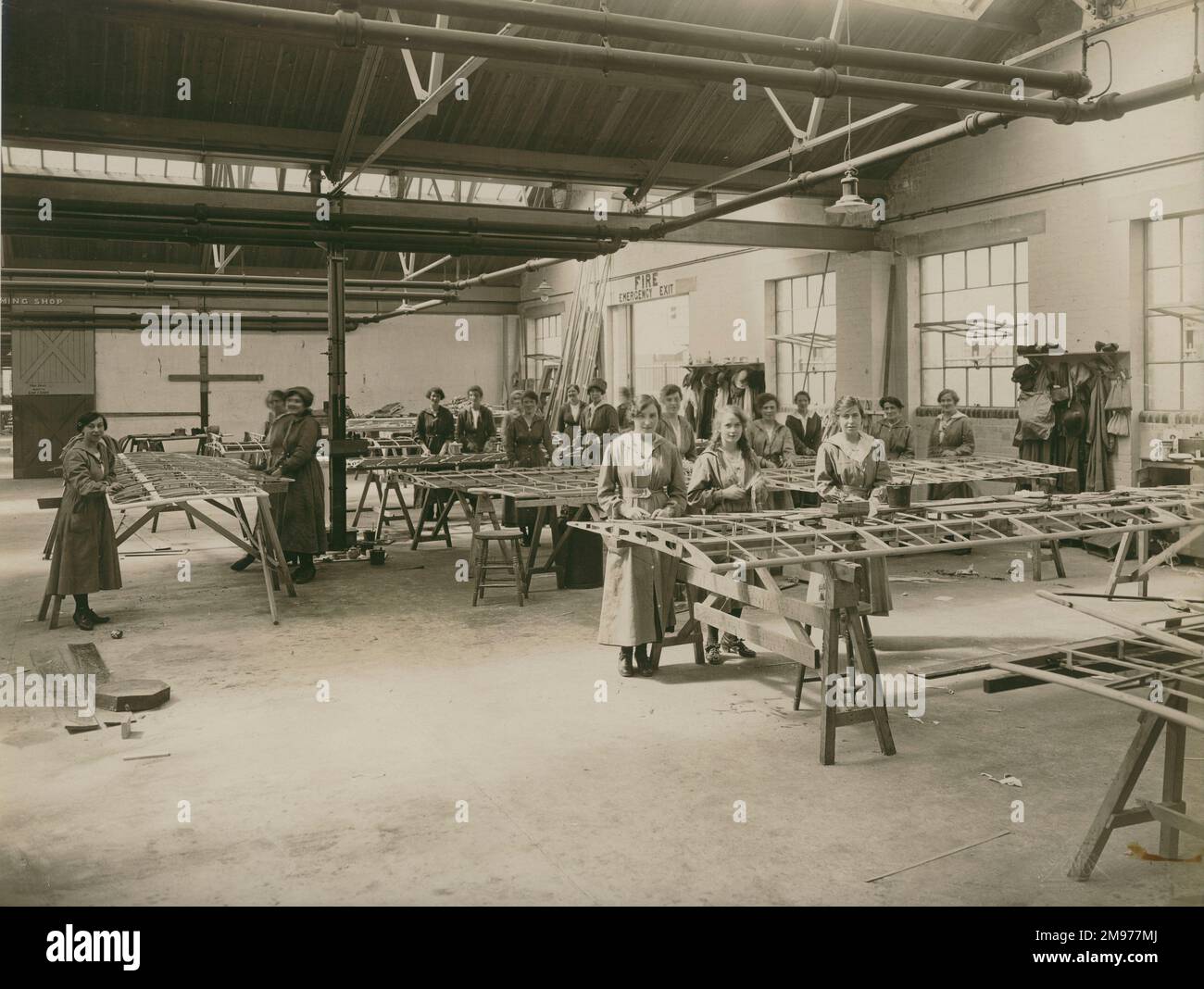 Grahame-White Aviation Co Ltd factory at Hendon in 1918 Stock Photo - Alamy