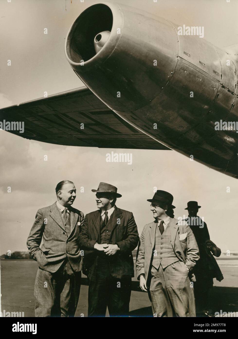 From left: Roy Chadwick, director and chief designer, A.V. Roe; E.W ...