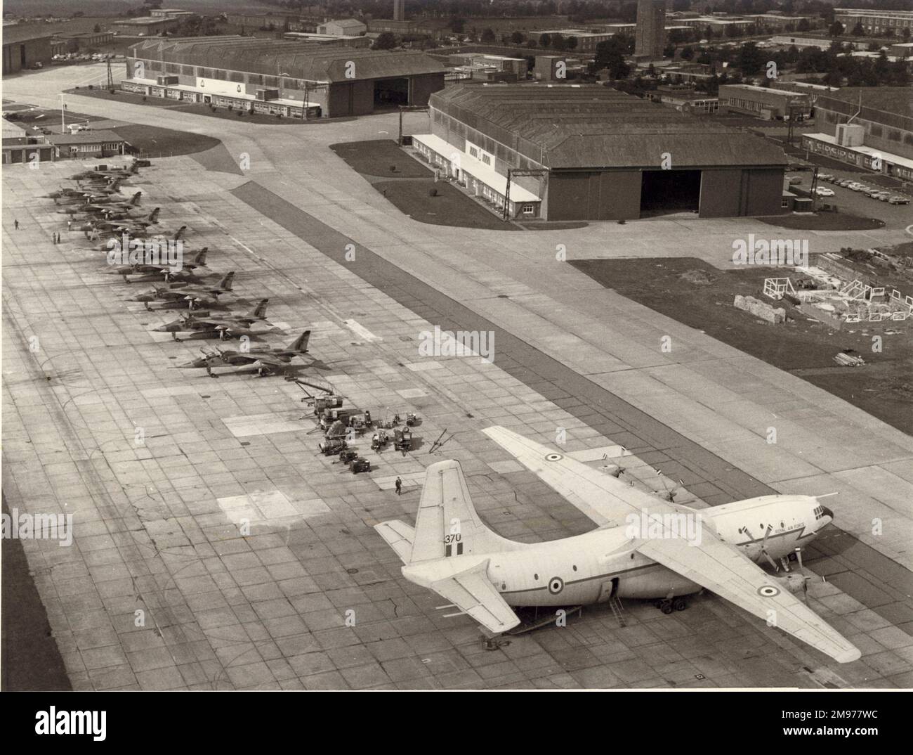 Jaguars of No54 Squadron and a RAF Short SC-5 Belfast CMk1, XR370, Ajax ...
