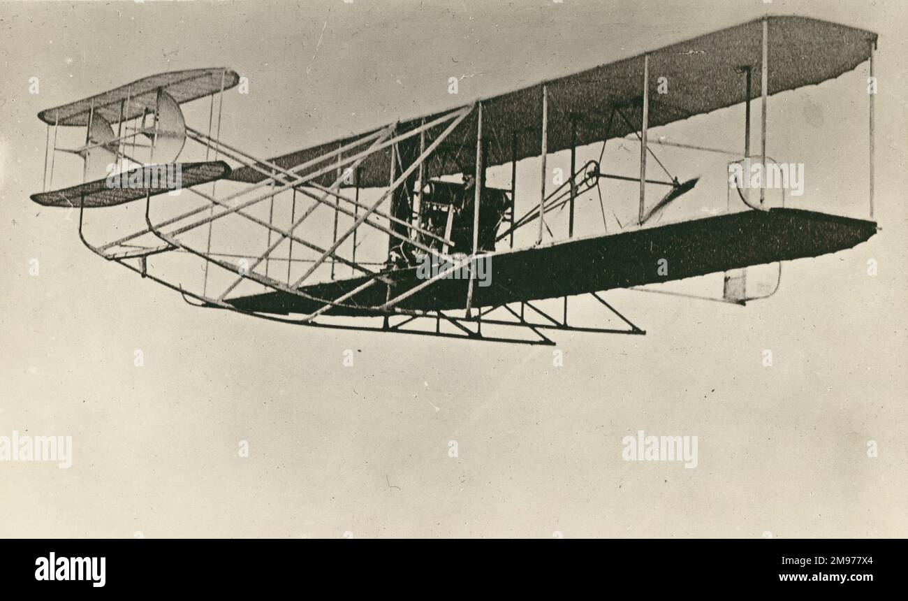 The Hon Charles Stewart Rolls flying a Short-Wright Model A biplane on ...