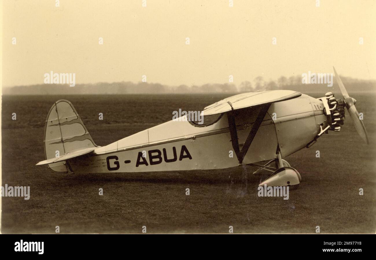 Comper Swift, G-ABUA, powered by a 80hp Pobjoy Niagra radial Stock ...