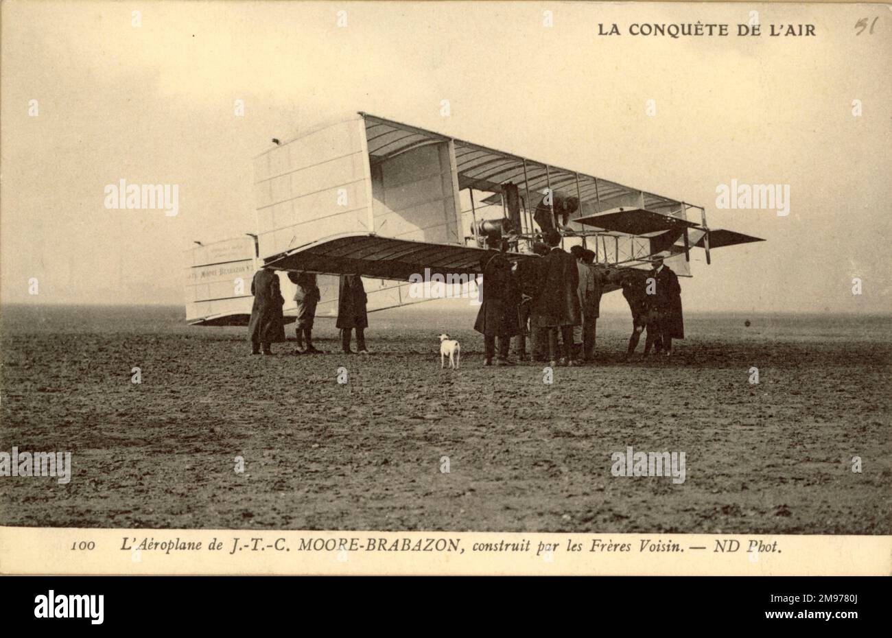 The Voisin biplane belonging to J.T.C. Moore-Brabazon. 1908 Stock Photo ...